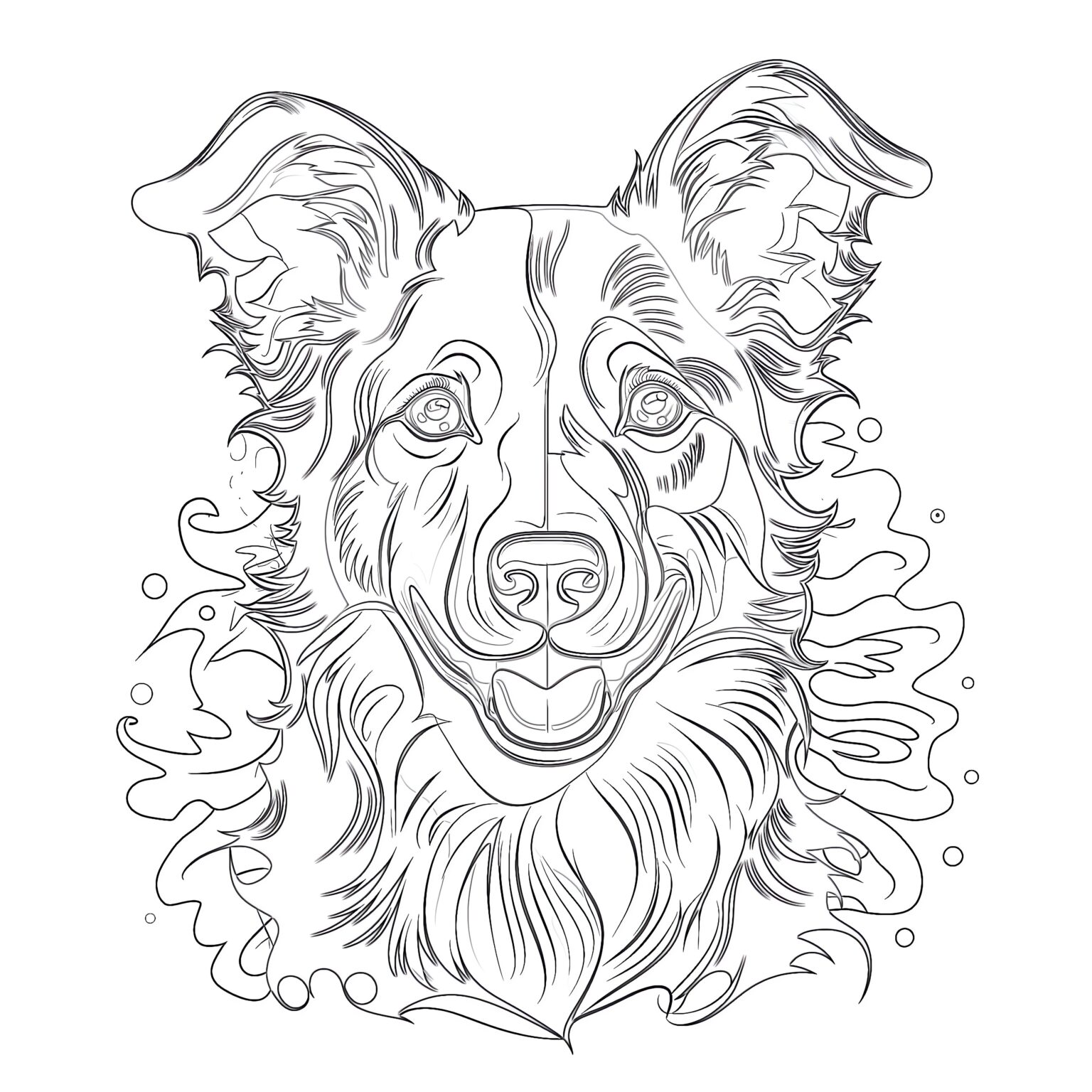Border Collie Coloring Pages To Print | Coloring Pages Mimi Panda