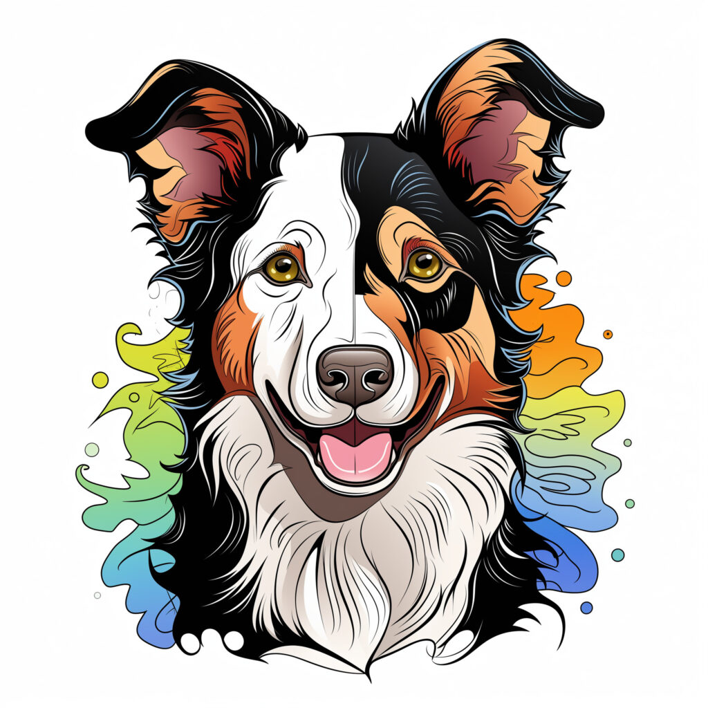 Border Collie Coloring Pages To Print | Coloring Pages Mimi Panda