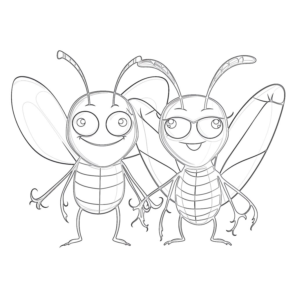 Bugs Coloring Pages Preschool | Coloring Pages Mimi Panda