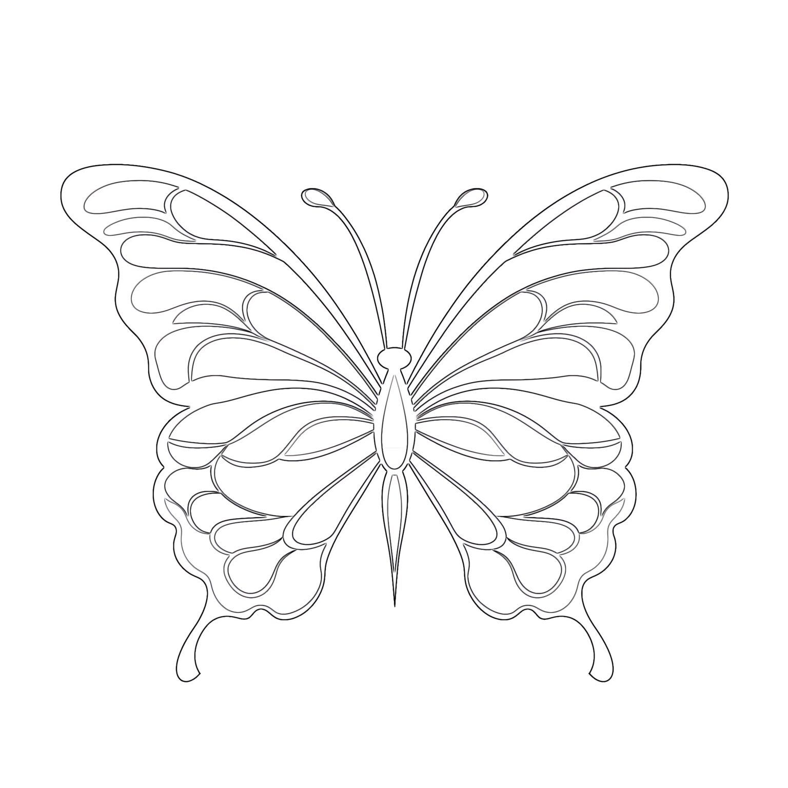 Butterfly Coloring Pages For Preschool | Coloring Pages Mimi Panda