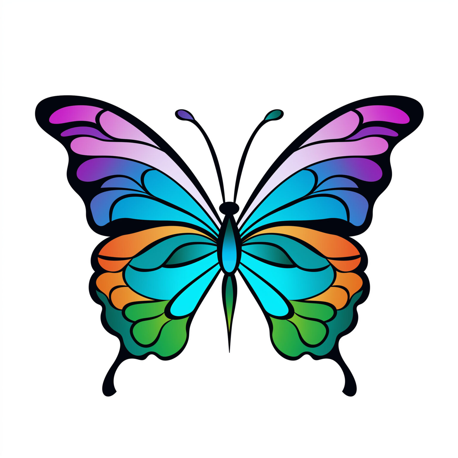 Butterfly Coloring Pages For Preschool | Coloring Pages Mimi Panda