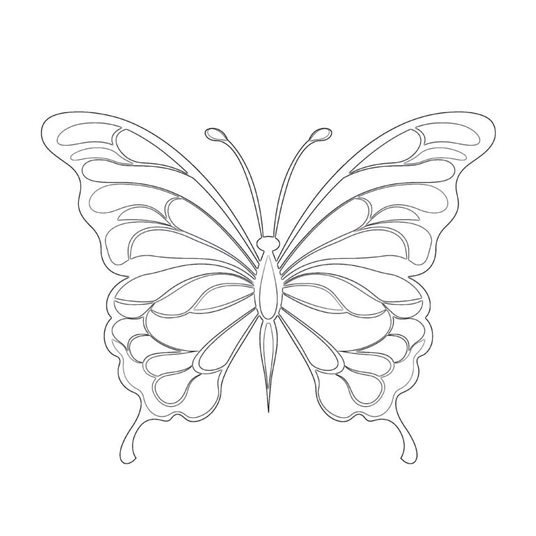Butterfly Coloring Pages For Preschool | Coloring Pages Mimi Panda