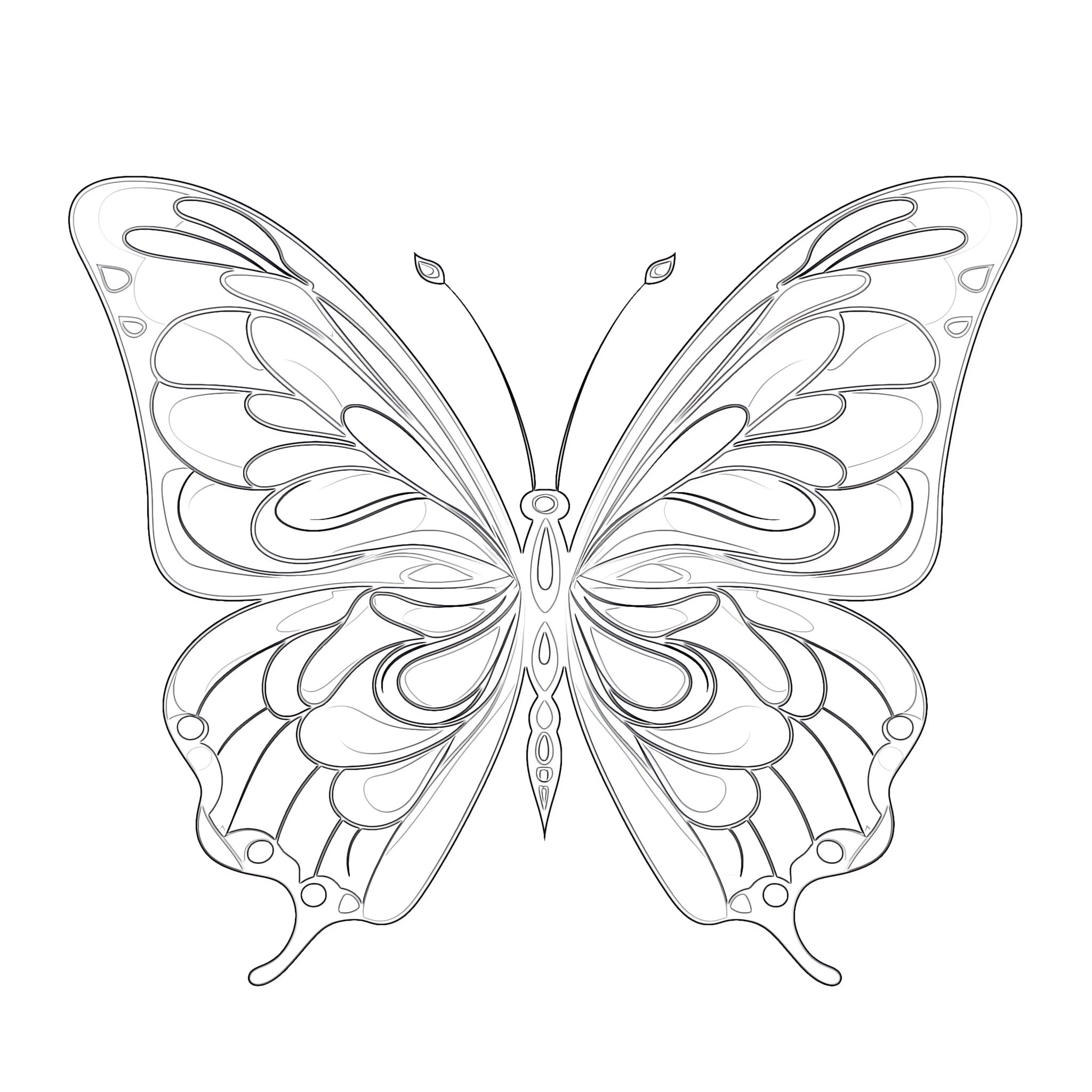 Butterfly For Coloring Pages | Coloring Pages Mimi Panda