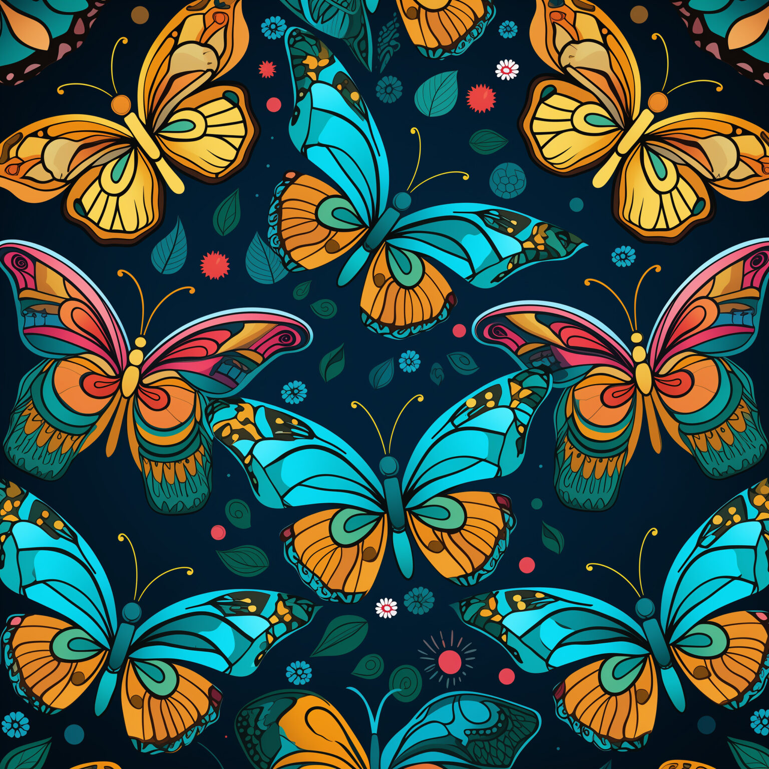 Butterfly Pattern Coloring Page | Coloring Pages Mimi Panda