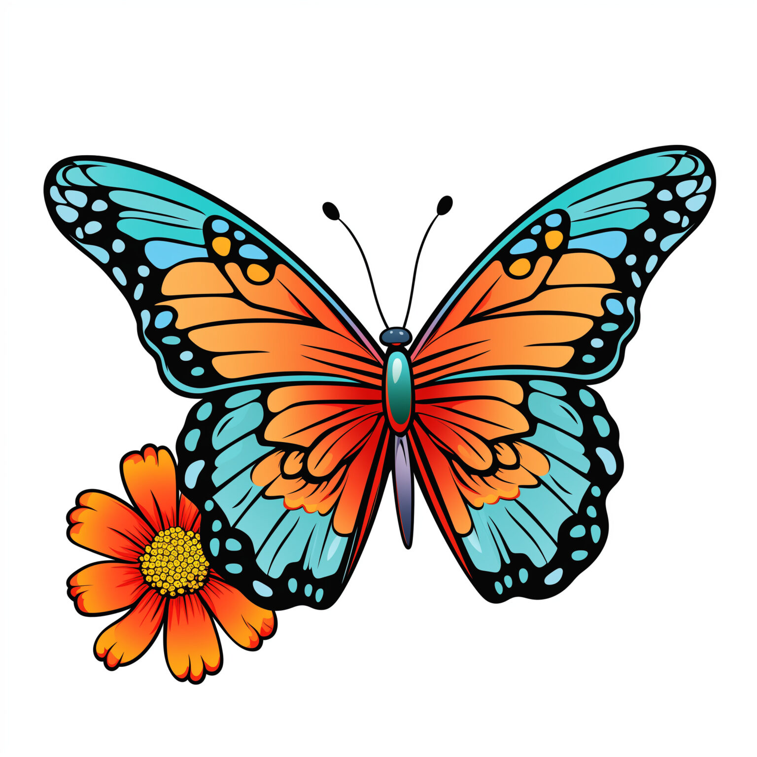 Butterfly Pictures Coloring Pages | Coloring Pages Mimi Panda