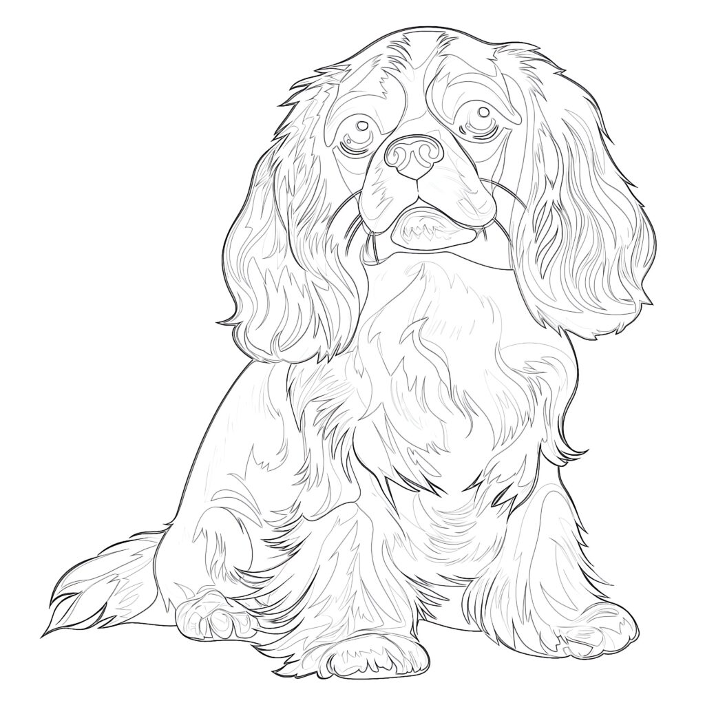 Cavapoo Coloring Pages | Coloring Pages Mimi Panda