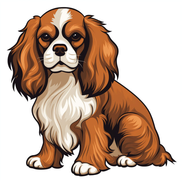 Cavalier King Charles Spaniel Coloring Page | Coloring Pages Mimi Panda