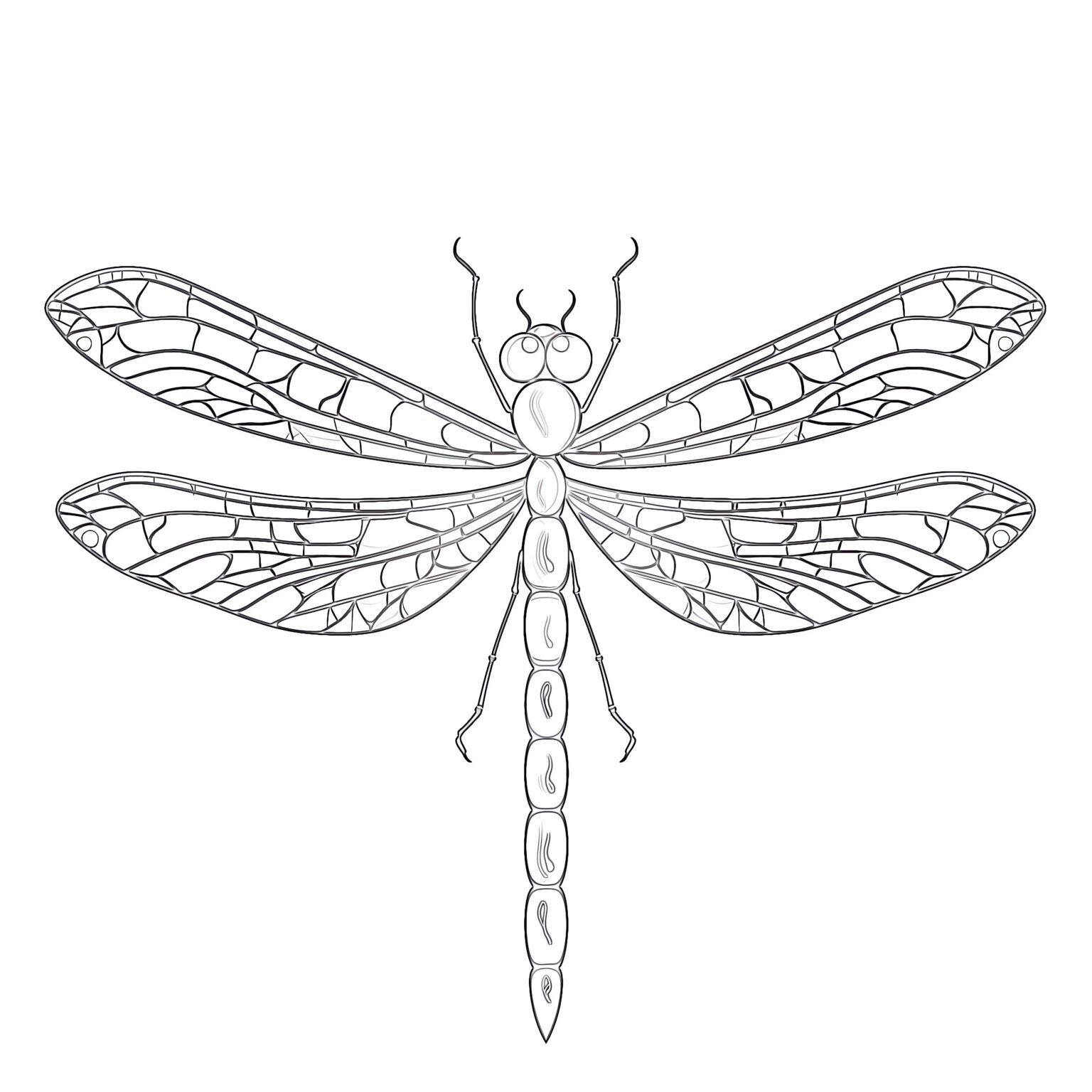 Coloring Page Dragonfly | Coloring Pages Mimi Panda