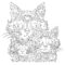 Different Cat Paws Coloring Page | Coloring Pages Mimi Panda