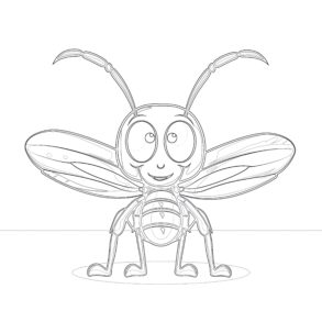 Cute Insect Coloring Pages | Coloring Pages Mimi Panda