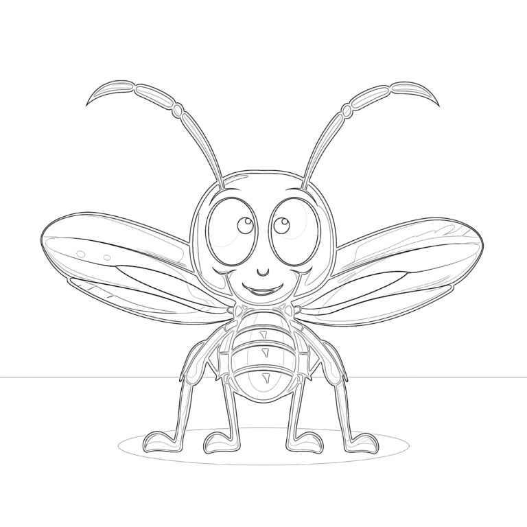 Cute Insect Coloring Pages | Coloring Pages Mimi Panda