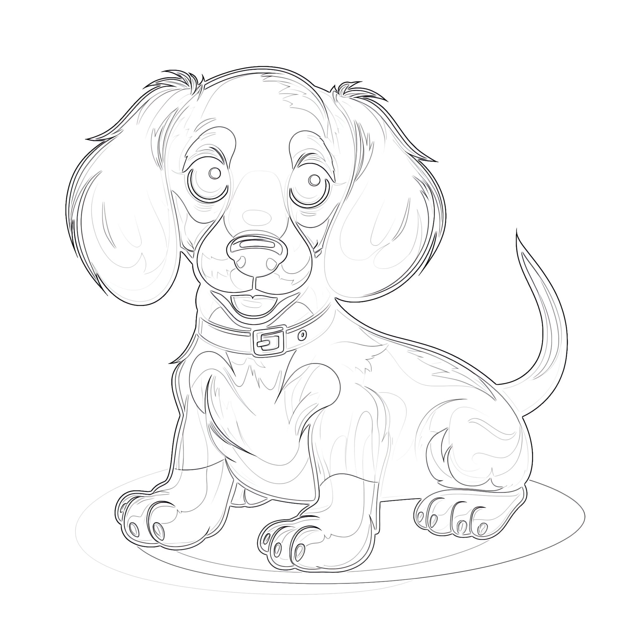 Dachshund Dog Coloring Pages | Coloring Pages Mimi Panda