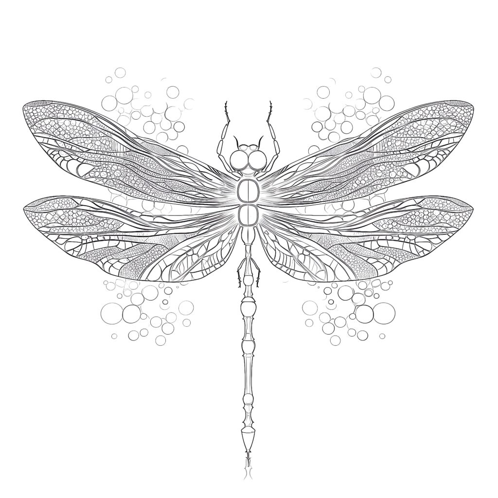 Dragonfly Coloring Page For Adults | Coloring Pages Mimi Panda