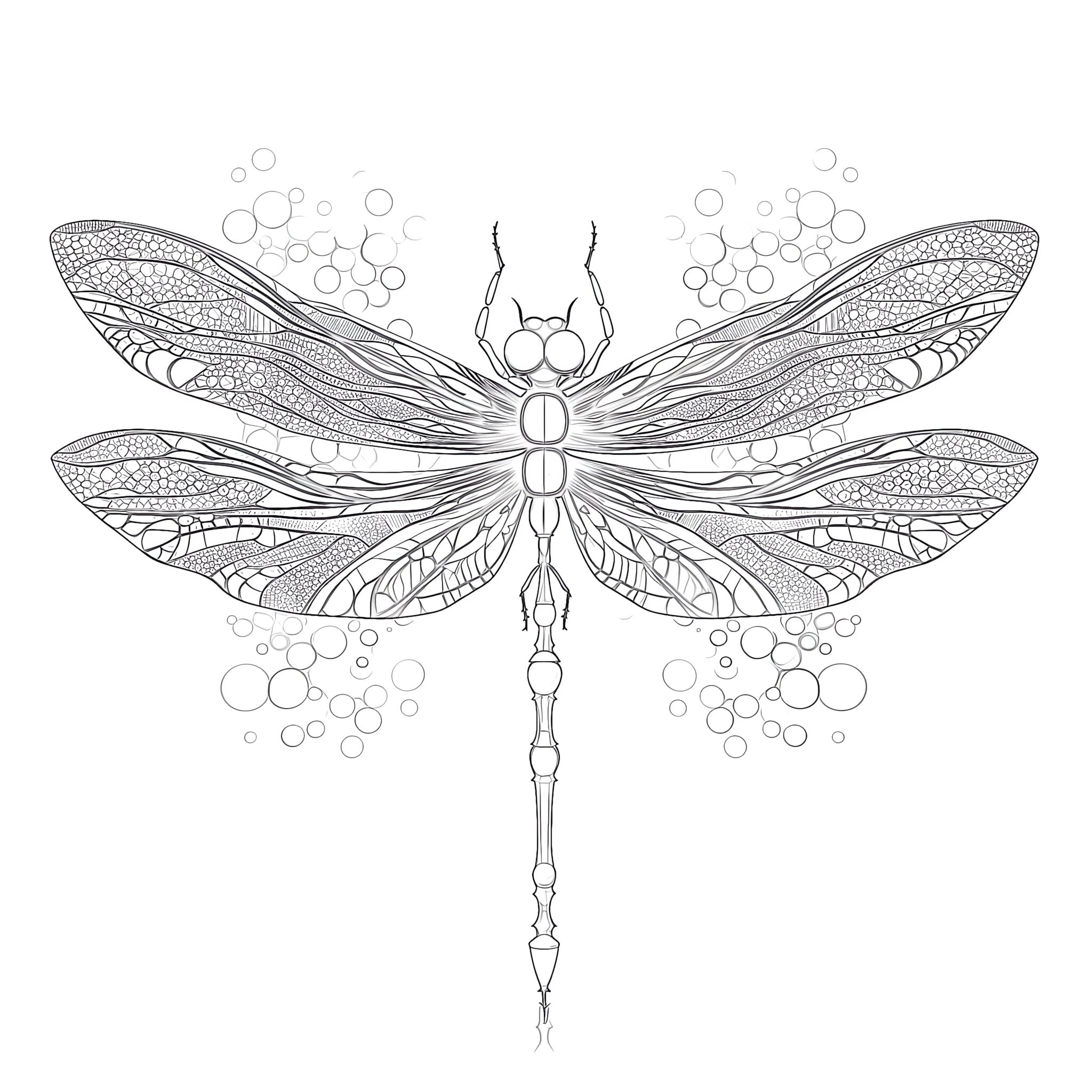 Dragonfly Coloring Page For Adults | Coloring Pages Mimi Panda
