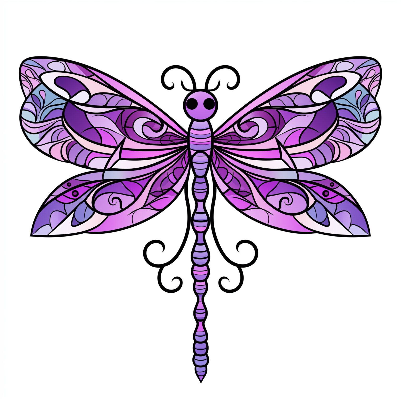 Coloring Page Dragonfly | Coloring Pages Mimi Panda