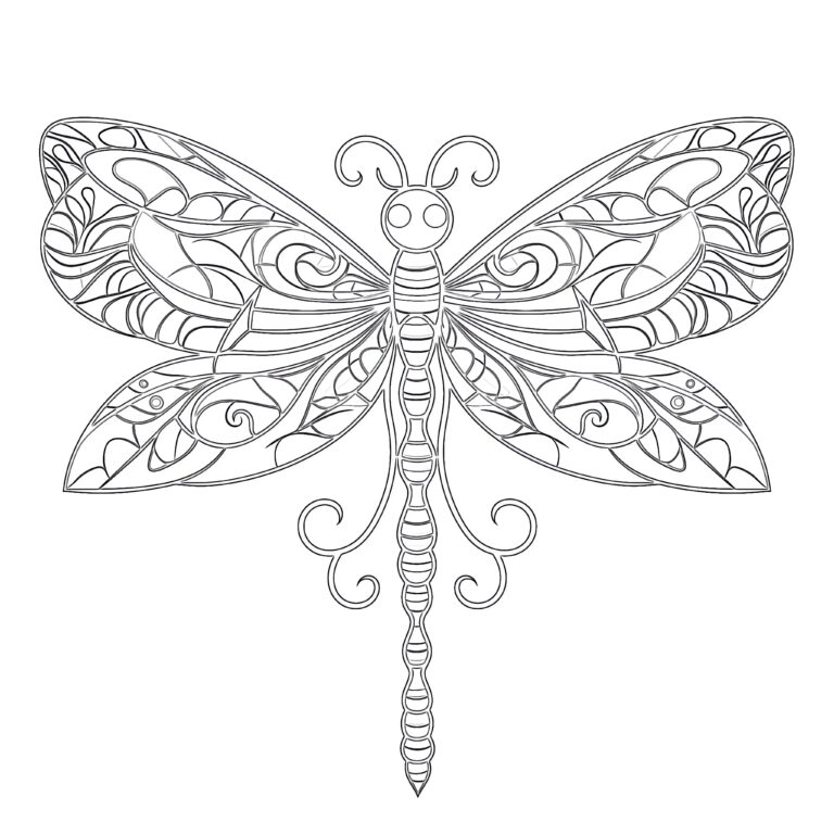 Dragonfly Coloring Page Free | Coloring Pages Mimi Panda