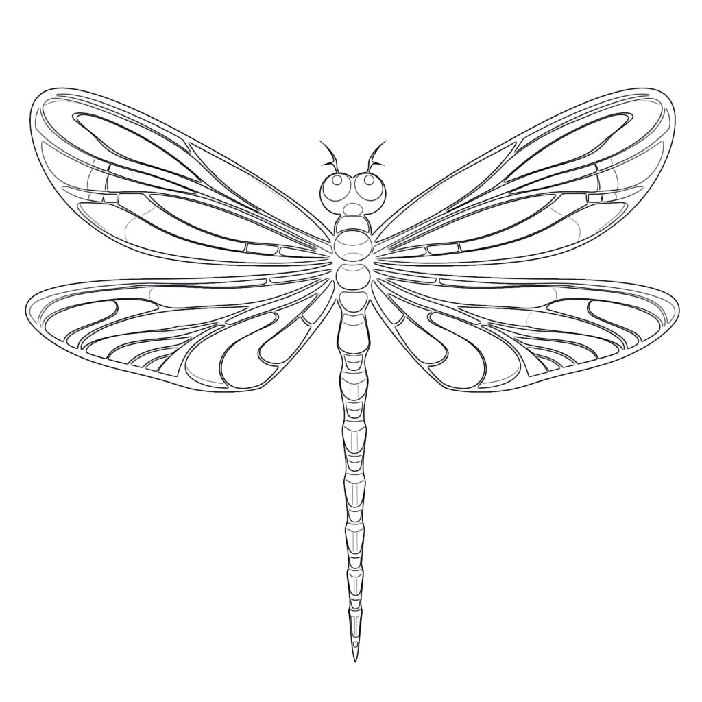 Dragonfly Coloring Pages Printable | Coloring Pages Mimi Panda