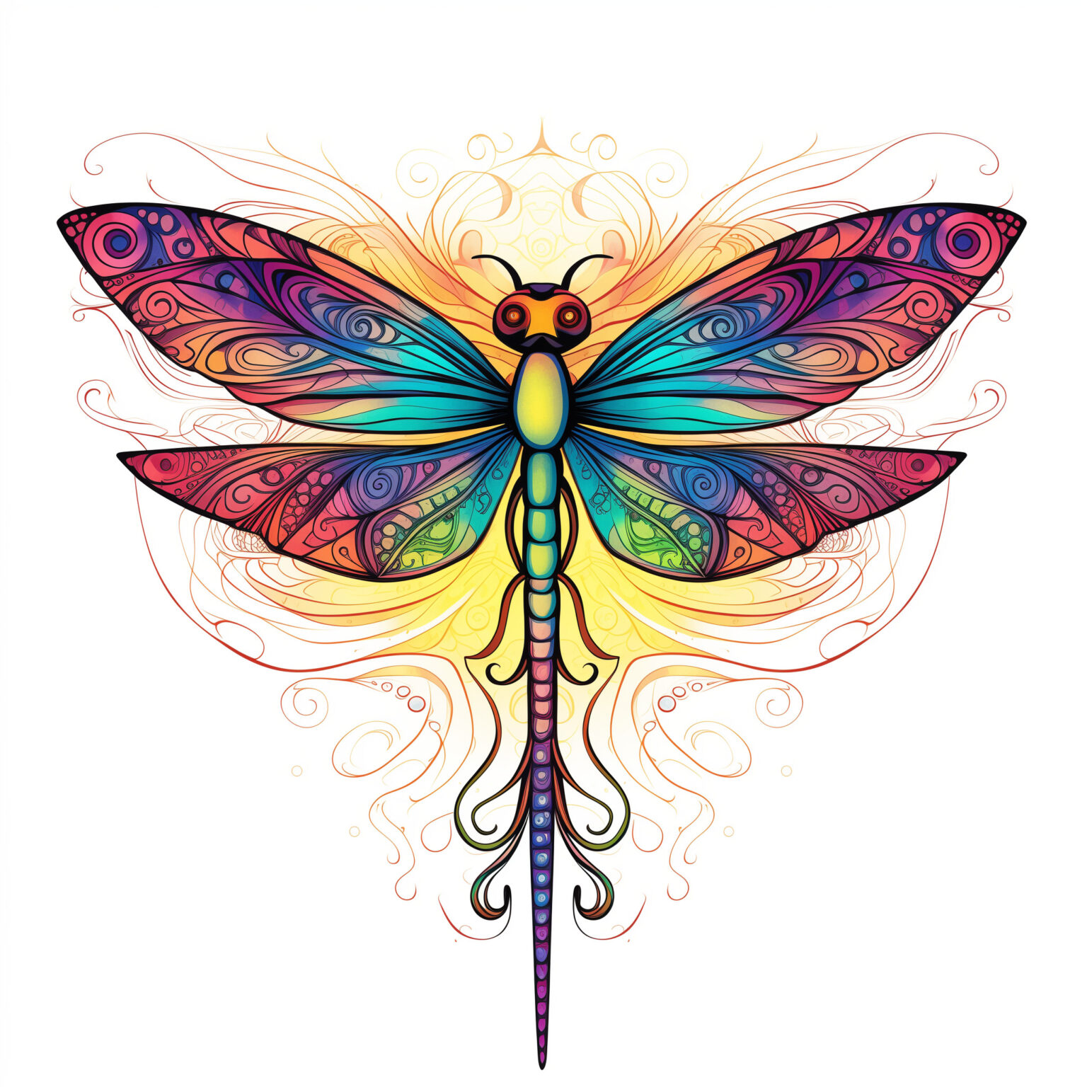 Free Dragonfly Coloring Pages For Adults | Coloring Pages Mimi Panda