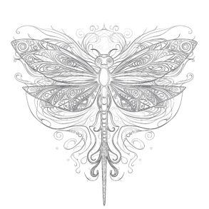 Free Dragonfly Coloring Pages For Adults | Coloring Pages Mimi Panda