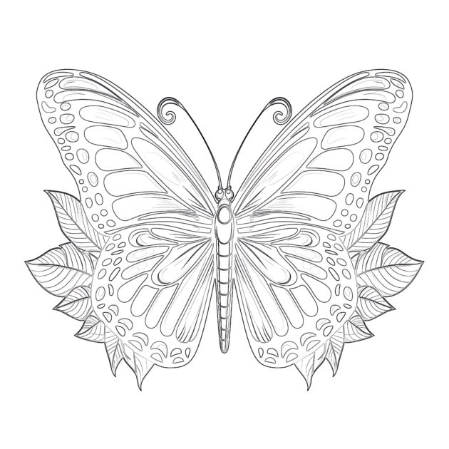 Coloriage en ligne - Papillon Monarque à Imprimer Gratuitement Pages à ...