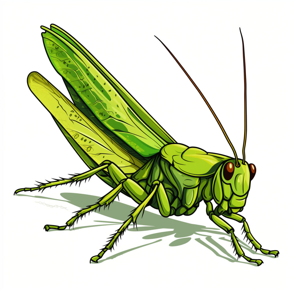Grasshopper Coloring Page | Coloring Pages Mimi Panda