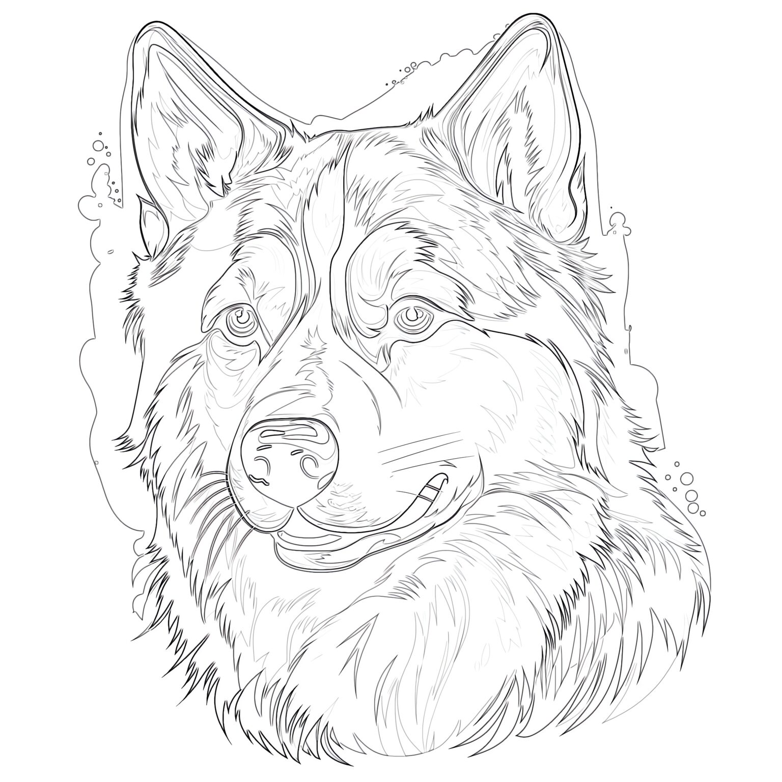 Husky Coloring Page | Coloring Pages Mimi Panda
