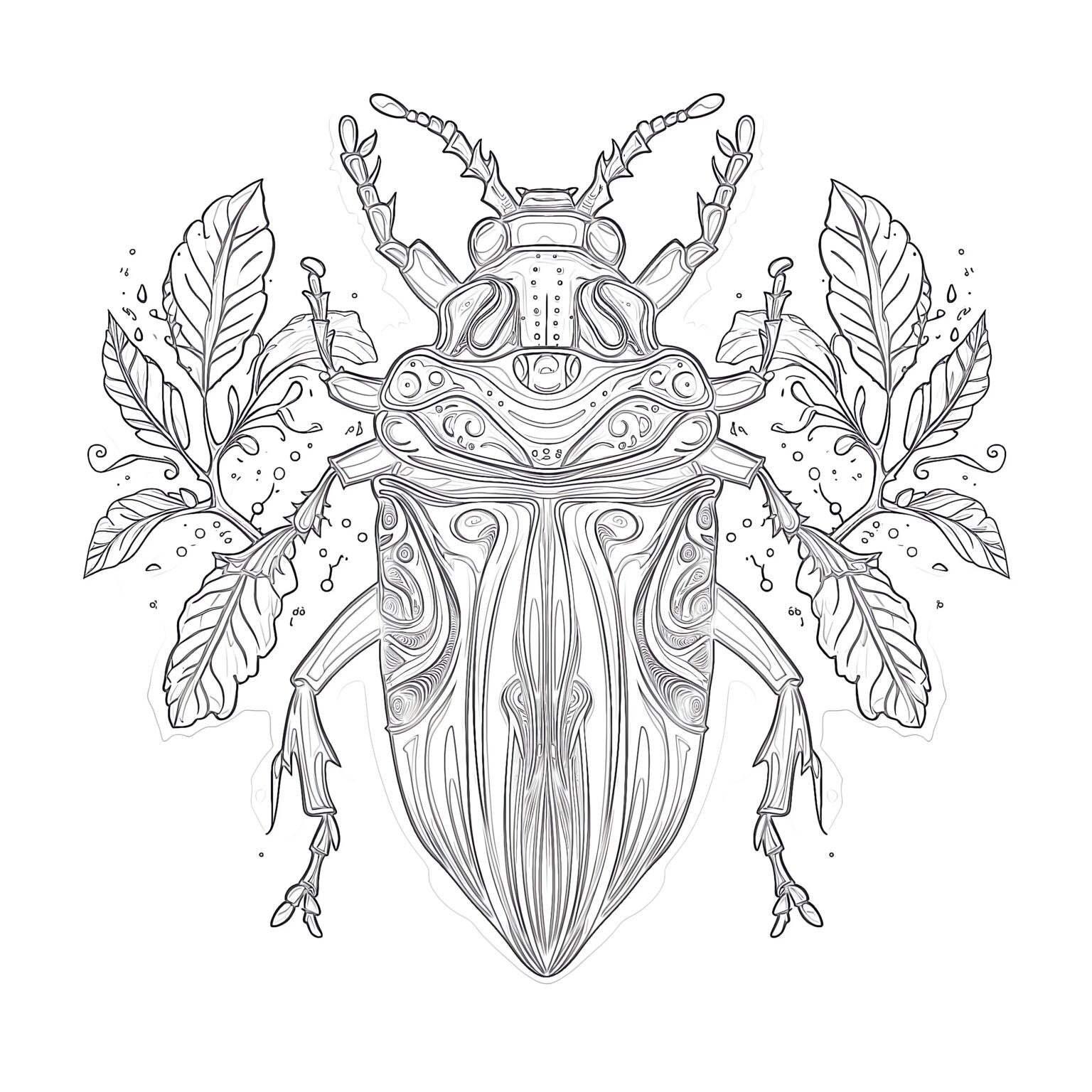 Insect Coloring Pages For Adults | Coloring Pages Mimi Panda