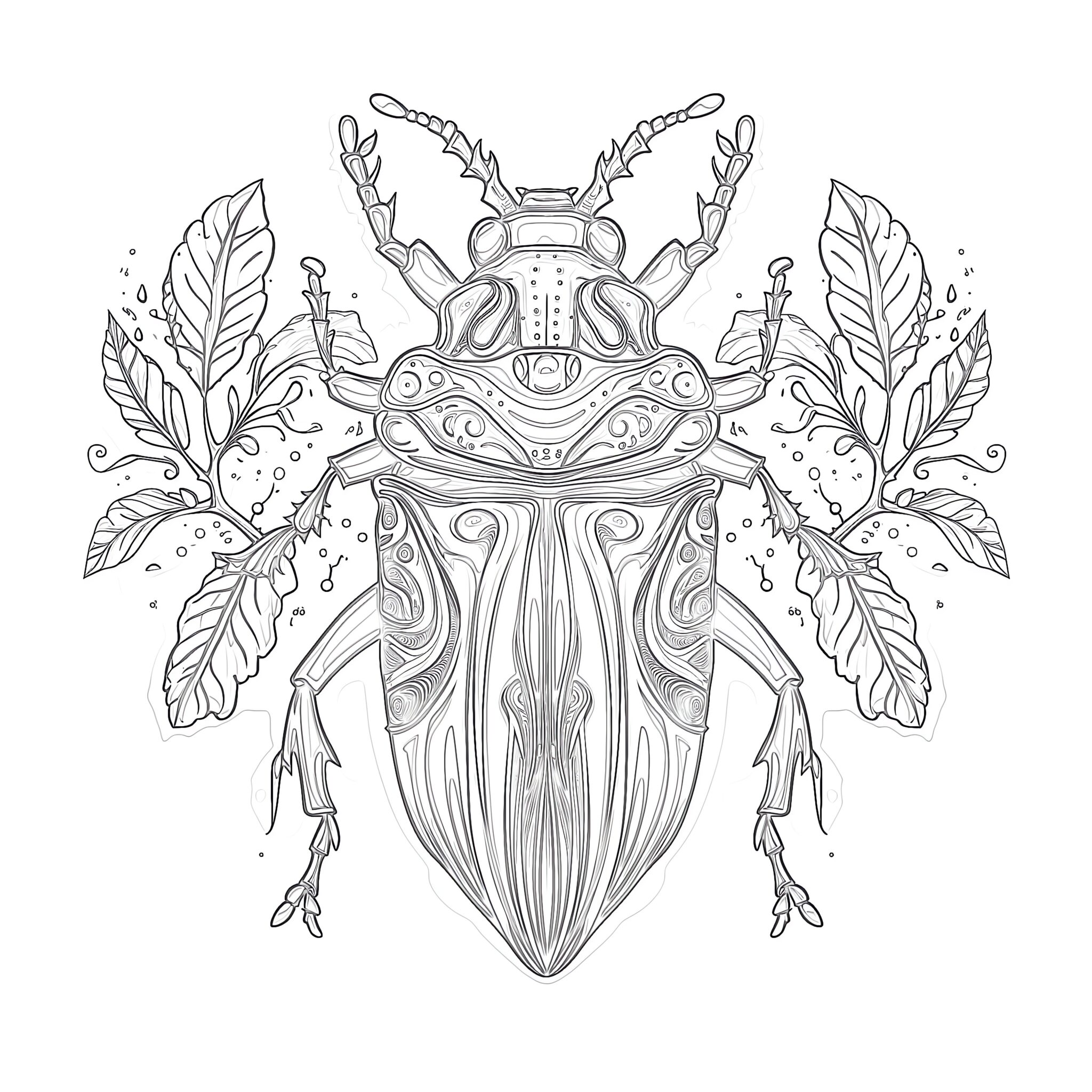 Insect Coloring Pages For Adults | Coloring Pages Mimi Panda