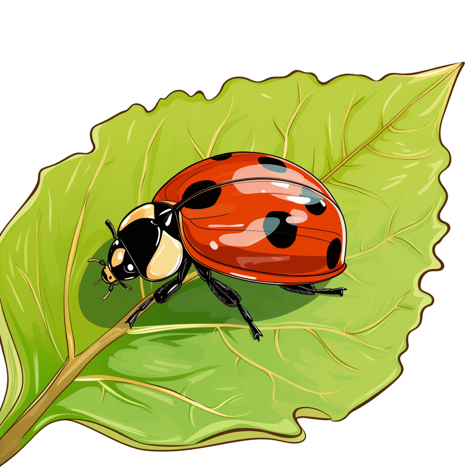 Cartoon Ladybug Coloring Page | Coloring Pages Mimi Panda