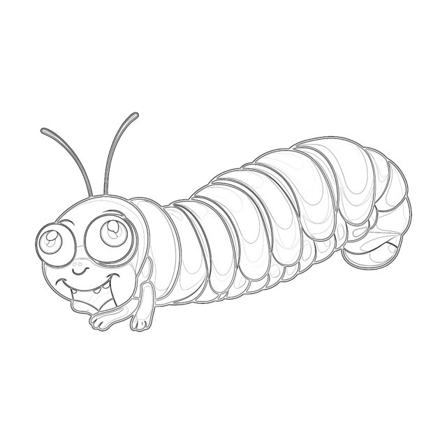 Larva Coloring Pages | Coloring Pages Mimi Panda