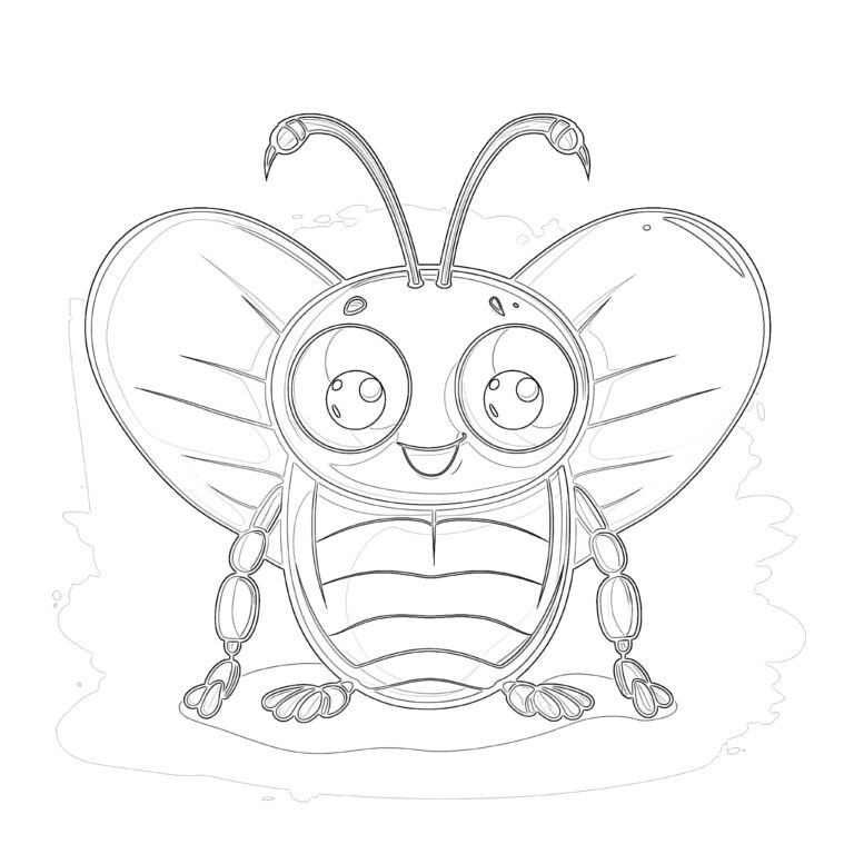 Cute Insects Coloring Page | Coloring Pages Mimi Panda