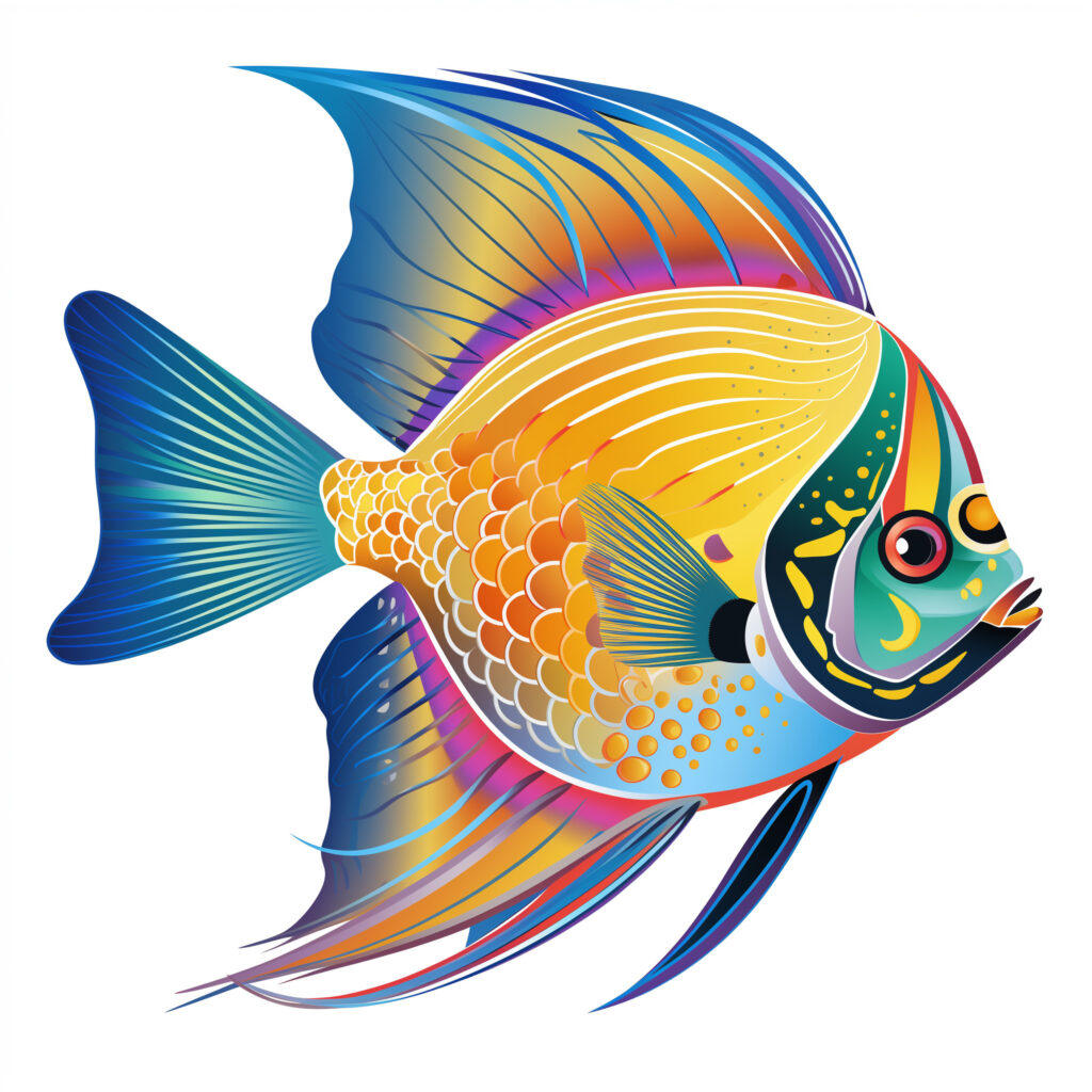 Angelfish Coloring Page | Coloring Pages Mimi Panda