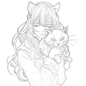 Anime Adult Coloring Pages | Coloring Pages Mimi Panda