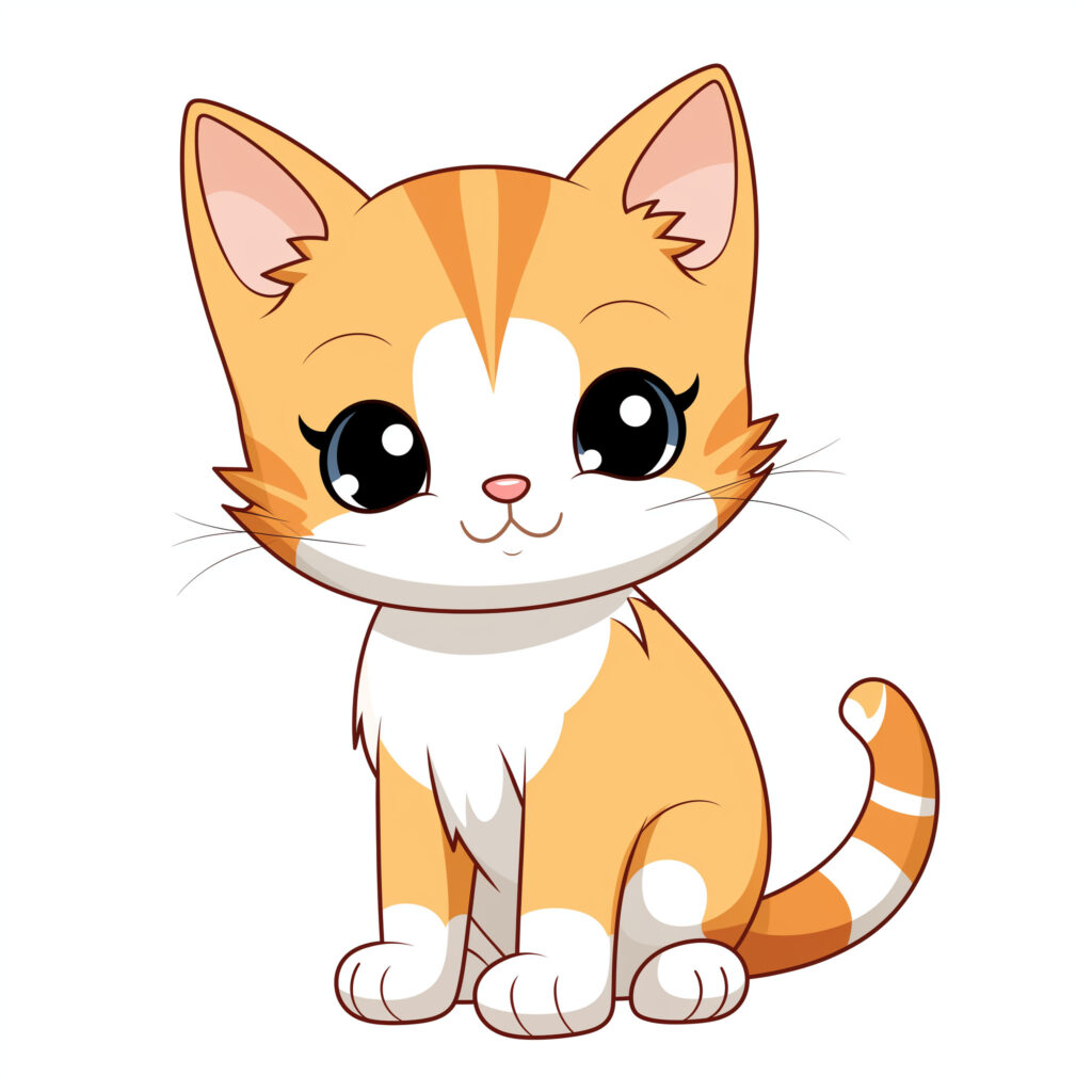 Anime Cat Coloring Pages | Coloring Pages Mimi Panda