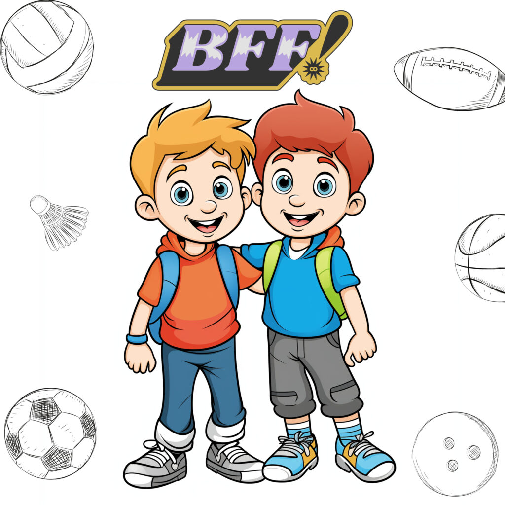 Best Friend Coloring Page | Coloring Pages Mimi Panda