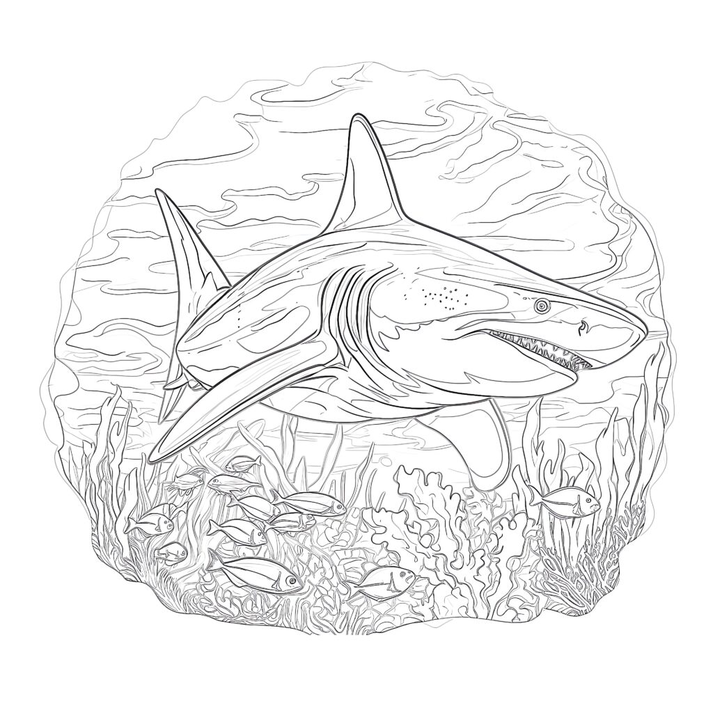 Bull Shark Coloring Page | Coloring Pages Mimi Panda Bull Shark Coloring Page | Coloring Pages Mimi Panda
