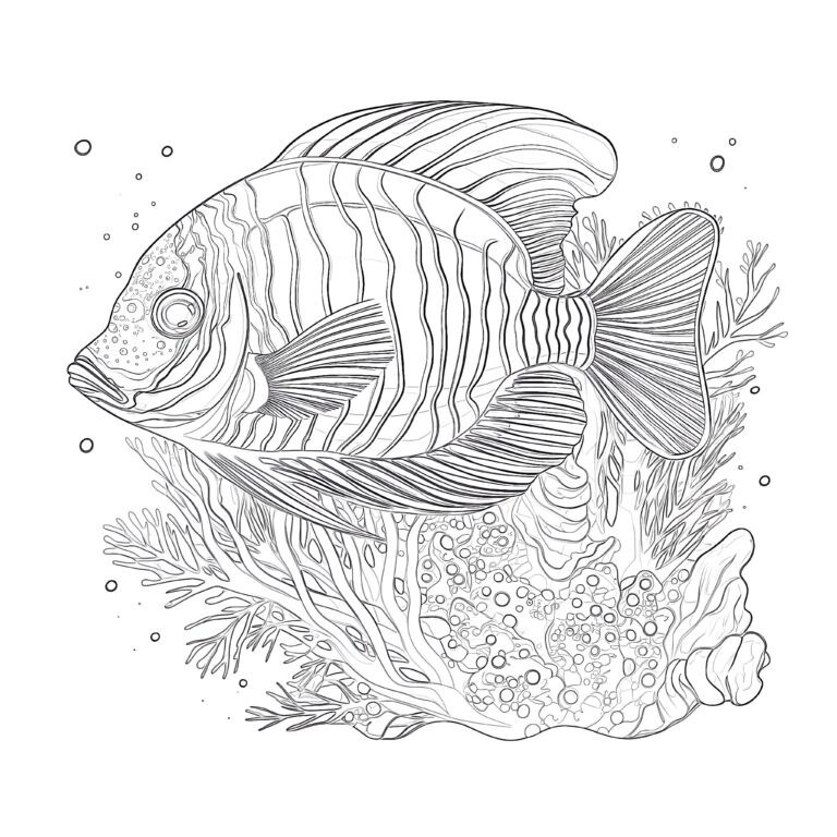 Printable Bass Fish Coloring Pages | Coloring Pages Mimi Panda