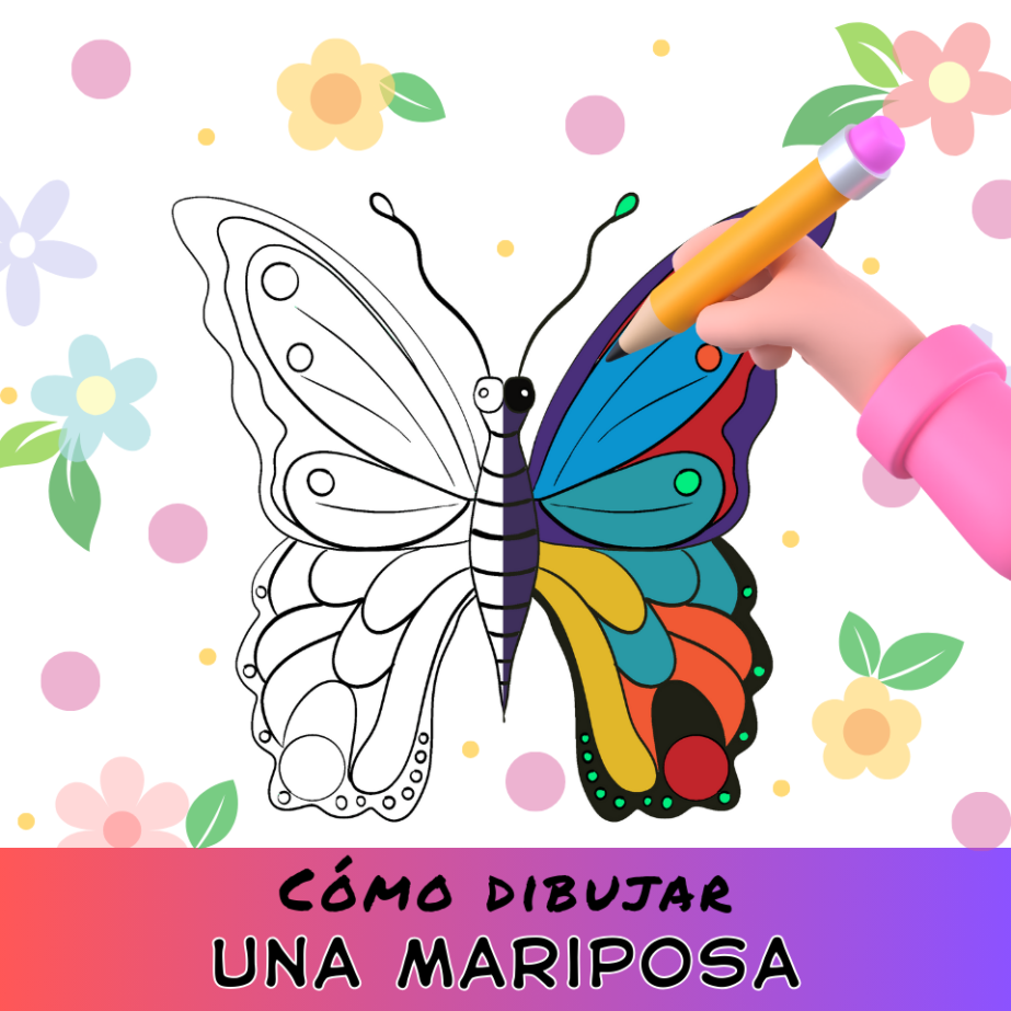 Cómo Dibujar Una Mariposa Volando Paso A Paso