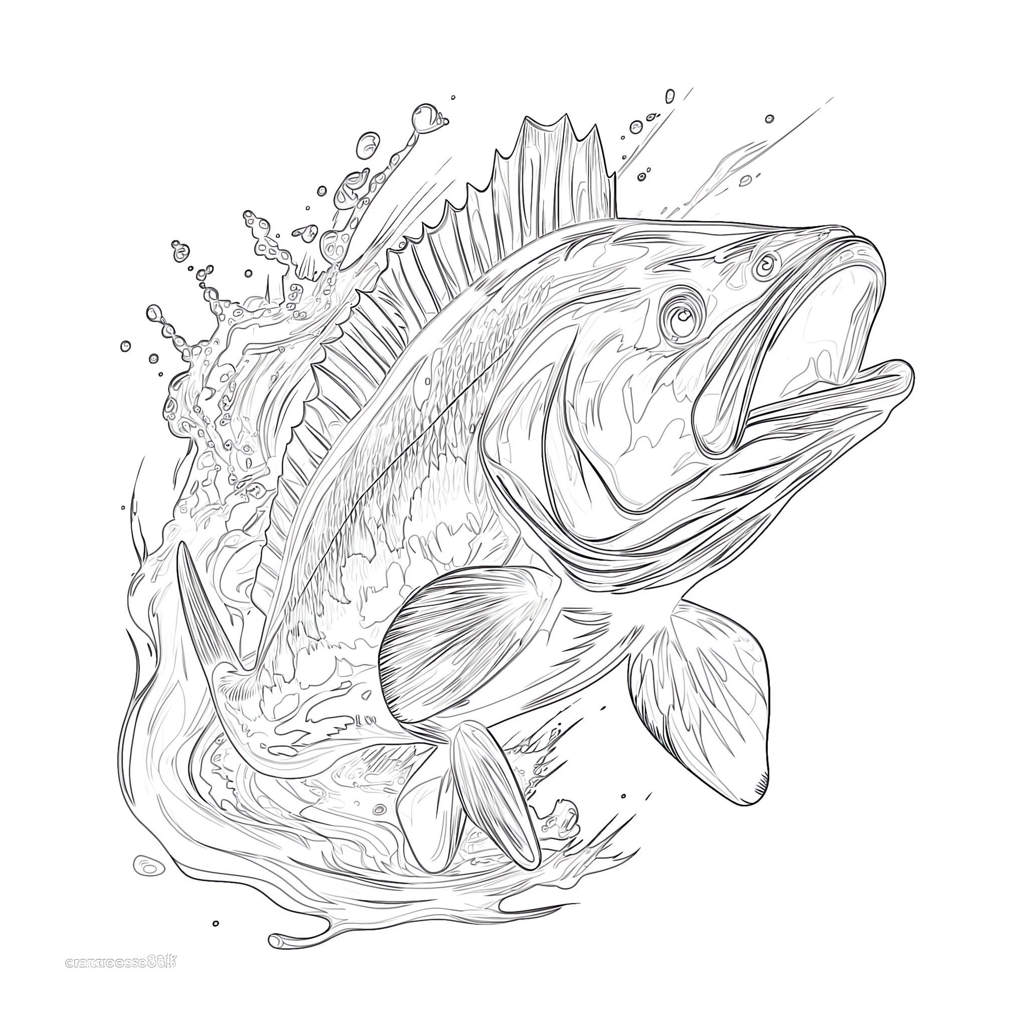 Fish Coloring Page For Adults | Coloring Pages Mimi Panda