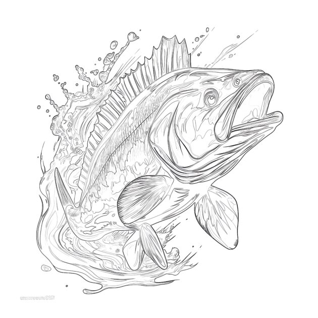 Fish Coloring Page For Adults | Coloring Pages Mimi Panda