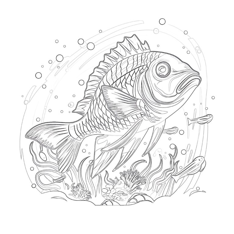 Fish Coloring Pages Free Printable | Coloring Pages Mimi Panda