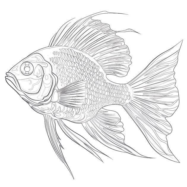 Free Fish Coloring Pages For Adults | Coloring Pages Mimi Panda