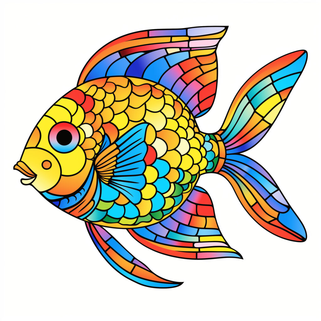 Pages à colorier de poissons gratuites à imprimer | Coloriages Mimi Panda