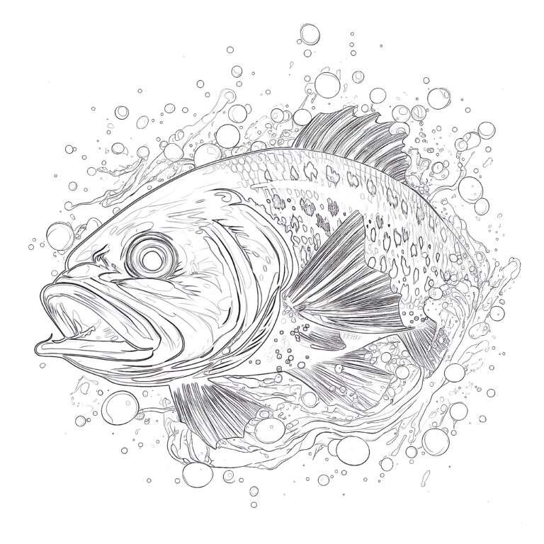 Fishing Coloring Pages Printable | Coloring Pages Mimi Panda