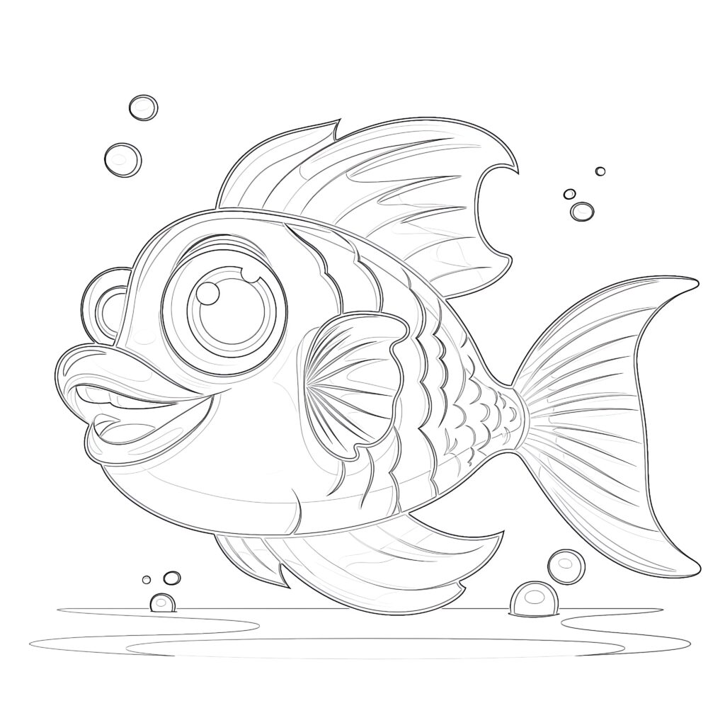 Christmas Fish Coloring Pages | Coloring Pages Mimi Panda