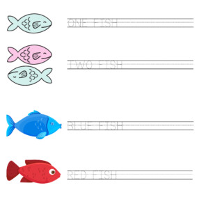 One Fish Two Fish Coloring Pages Printable | Coloring Pages Mimi Panda