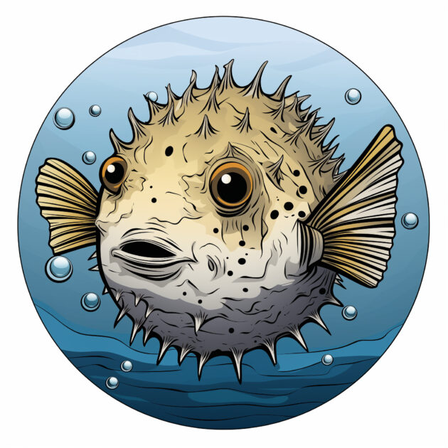 Puffer Fish Coloring Page | Coloring Pages Mimi Panda