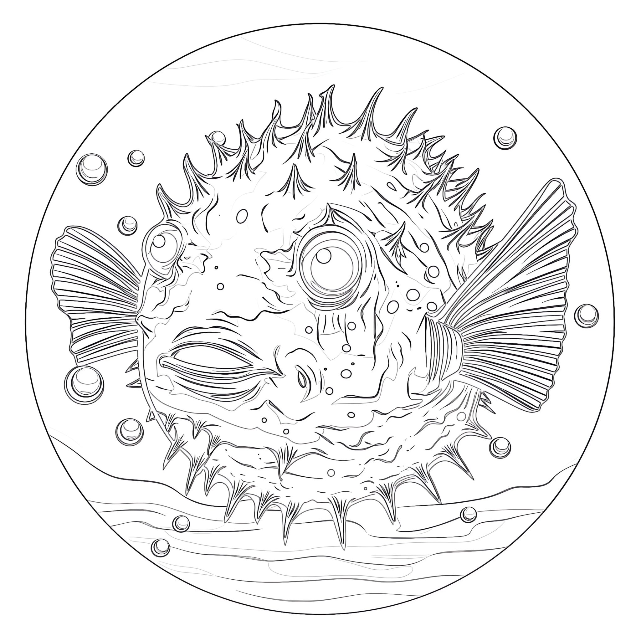 Koi Fish in Vintage Style Coloring Page | Coloring Pages Mimi Panda