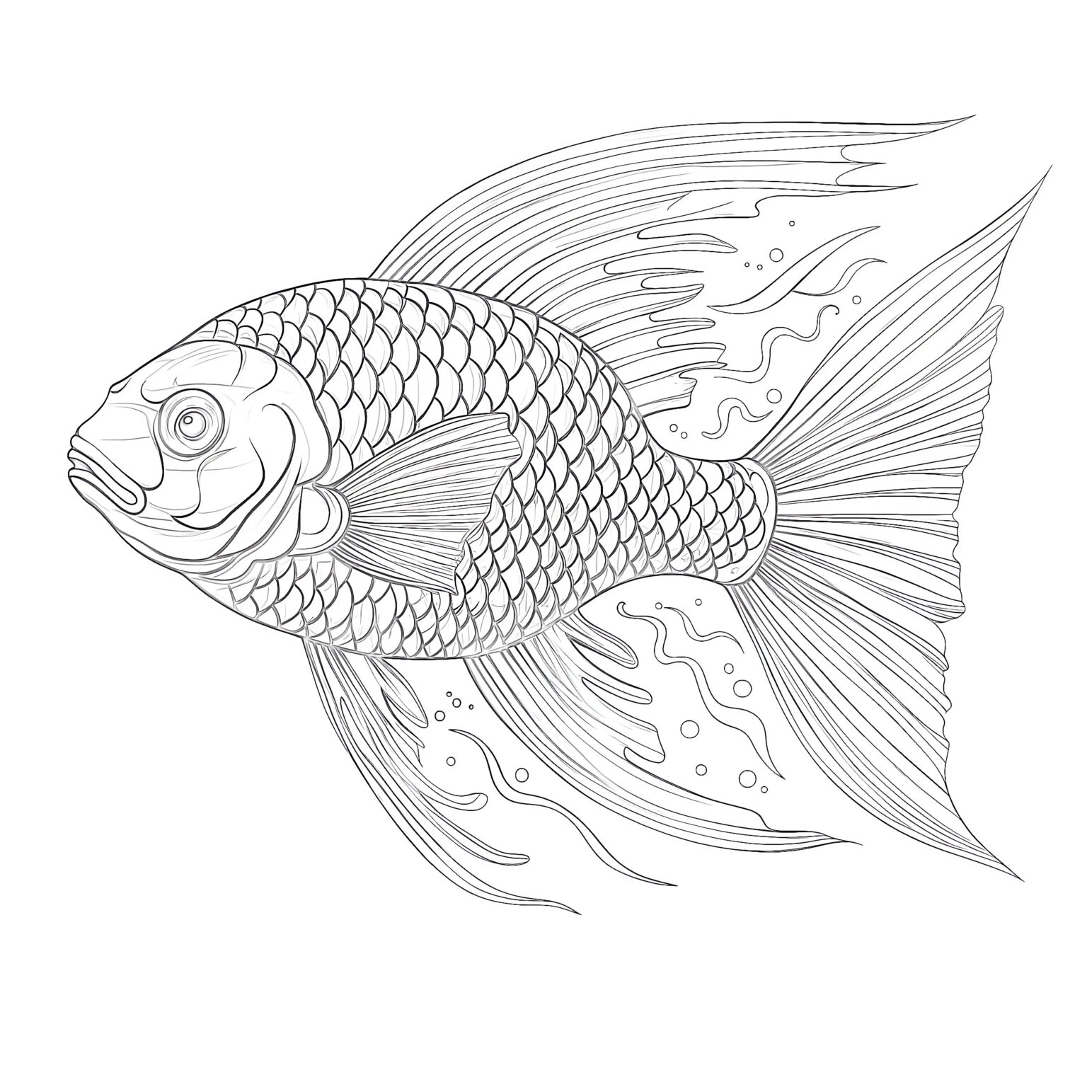 One Fish Two Fish Coloring Pages Printable | Coloring Pages Mimi Panda