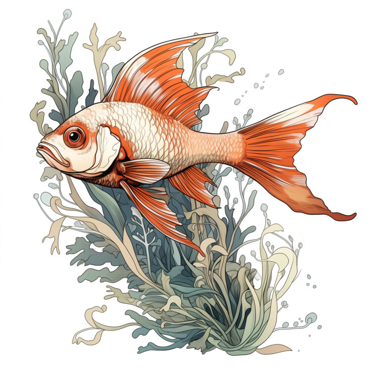 Realistic Fish Coloring Pages For Adults | Coloring Pages Mimi Panda